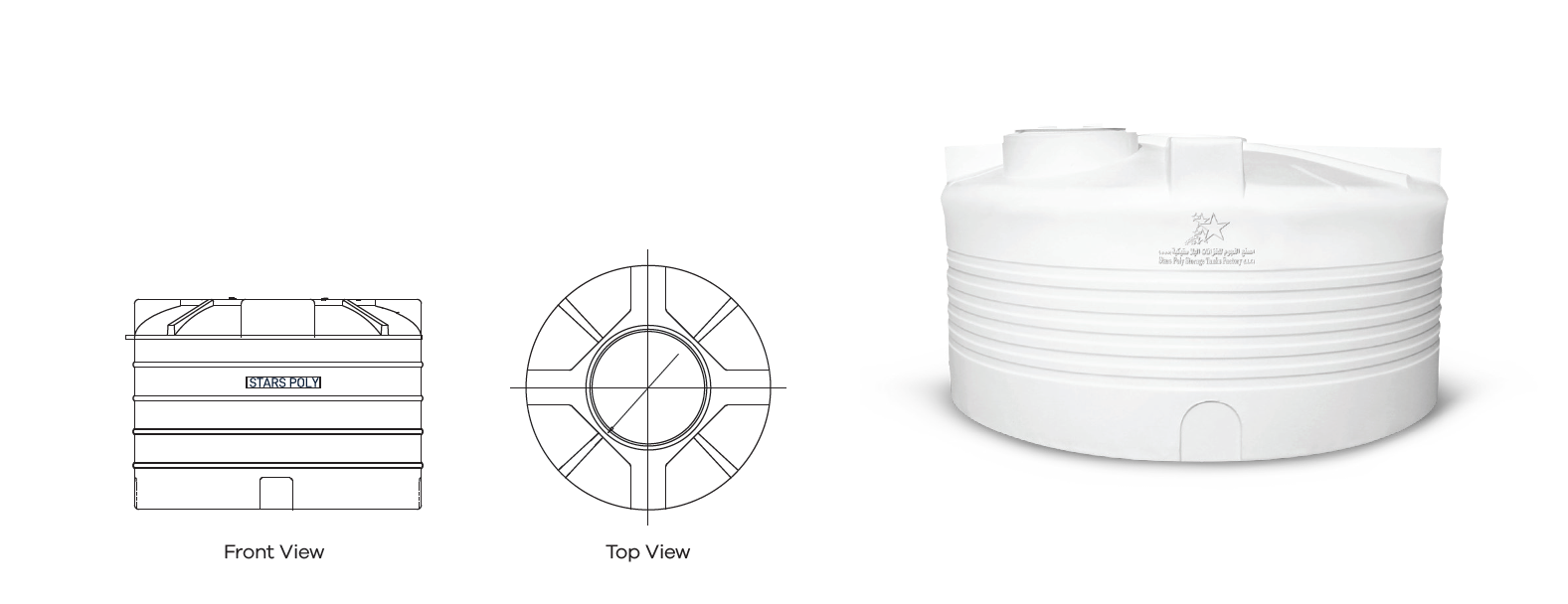 Vertical Water Tanks (Short Type) – Stars Poly